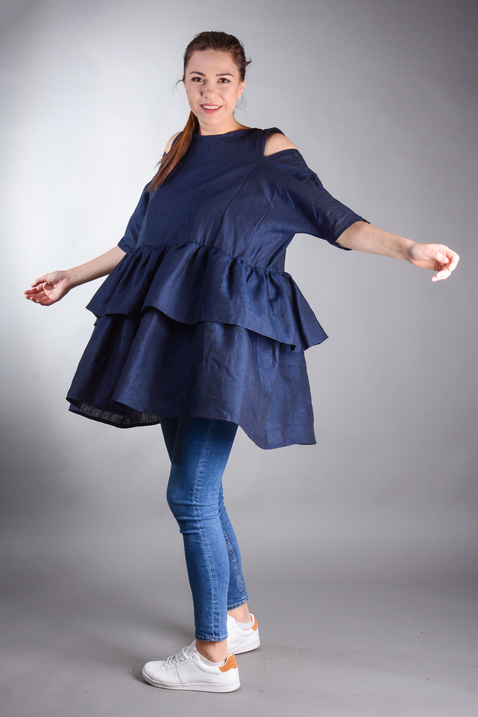 Linen Tunic, Plus Size Tunic, Boho Tunic, Linen Top, Linen Clothing ...