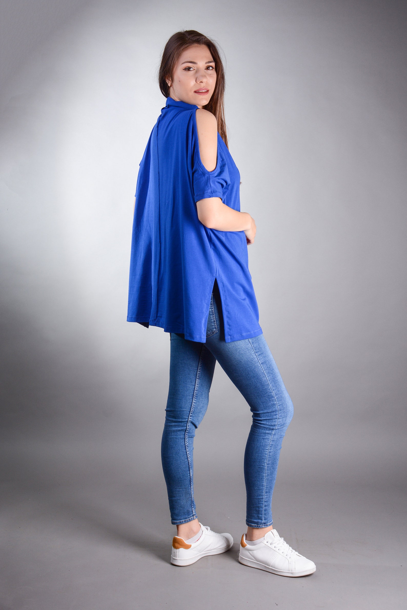 Blue Tunic, Oversized Tunic, Tunic Top, Tunic for Women, Boho Tunic ...