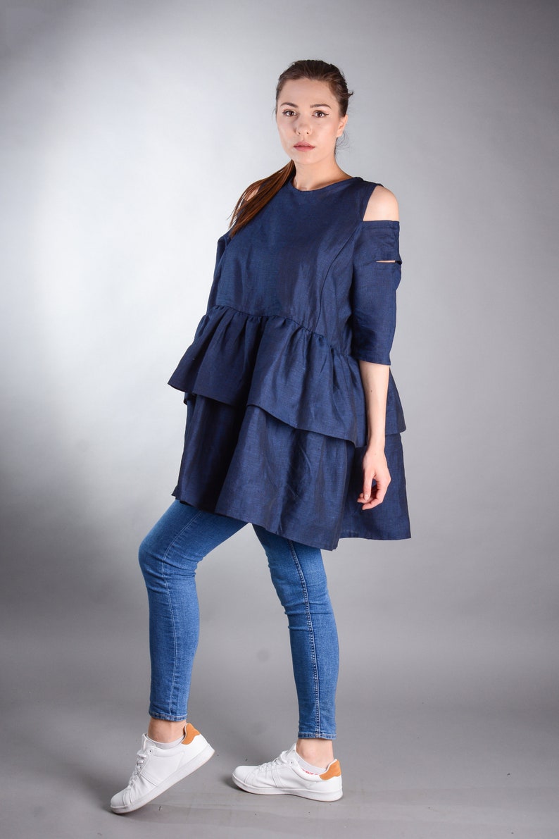 Linen Tunic, Plus Size Tunic, Boho Tunic, Linen Top, Linen Clothing ...