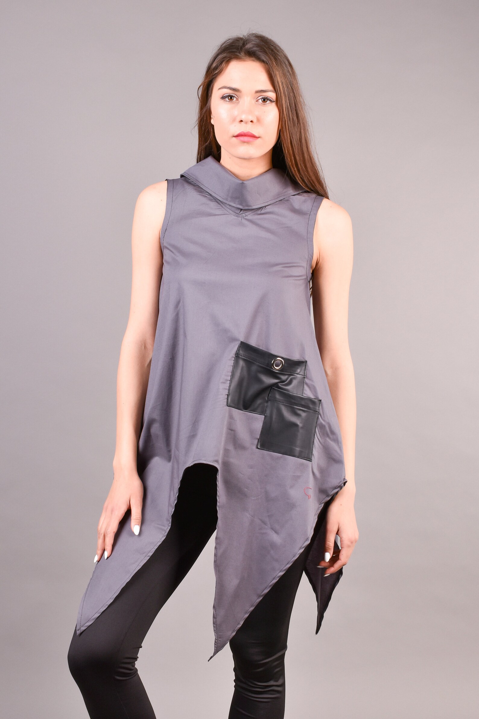 Asymmetrical Tunic, Loose Tunic, Extravagant Tunic, Oversize Tunic ...