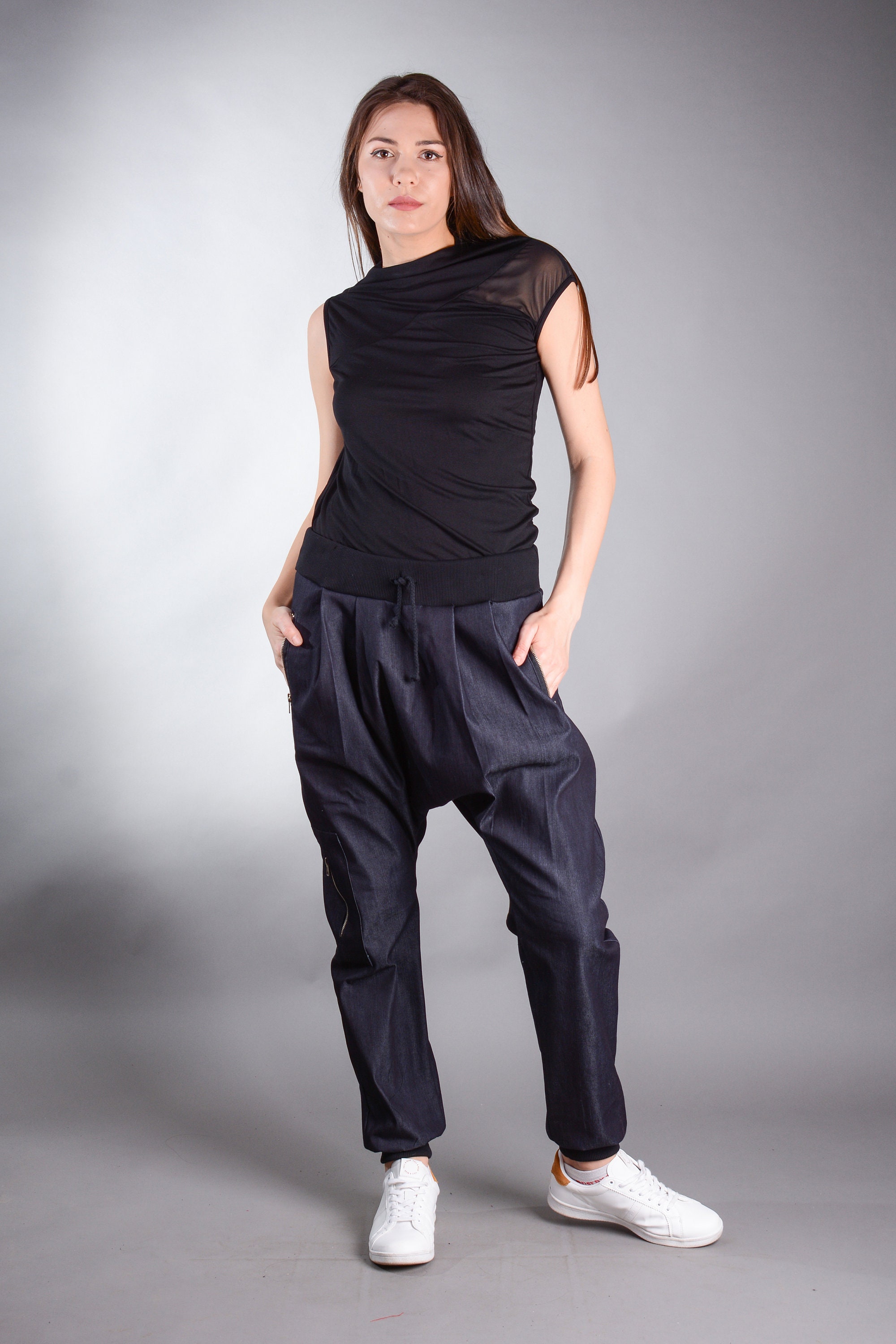 Drop Crotch Pants Loose Pants Womens Pants Harem Pants - Etsy