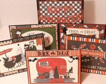 Handmade Spider Halloween Cards - Trick or Treat Note Card Set, Set of ...
