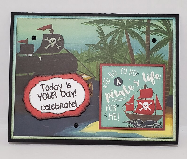 Pirate Happy Birthday Card (HB29), Yo Ho Yo Ho, Pirate's Life for Me ...