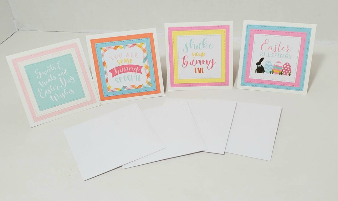 Easter Gift Tags, Easter Note Cards, Set of 4, 3x3 Cards, Quick Notes ...