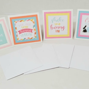 Easter Gift Tags, Easter Note Cards, Set of 4, 3x3 Cards, Quick Notes ...