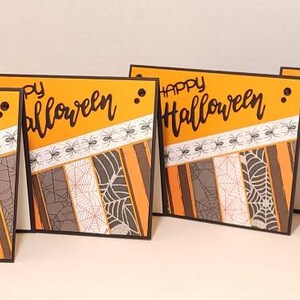 Spider Halloween Cards, Set of 4, Spider, Web, Happy Halloween, Note ...