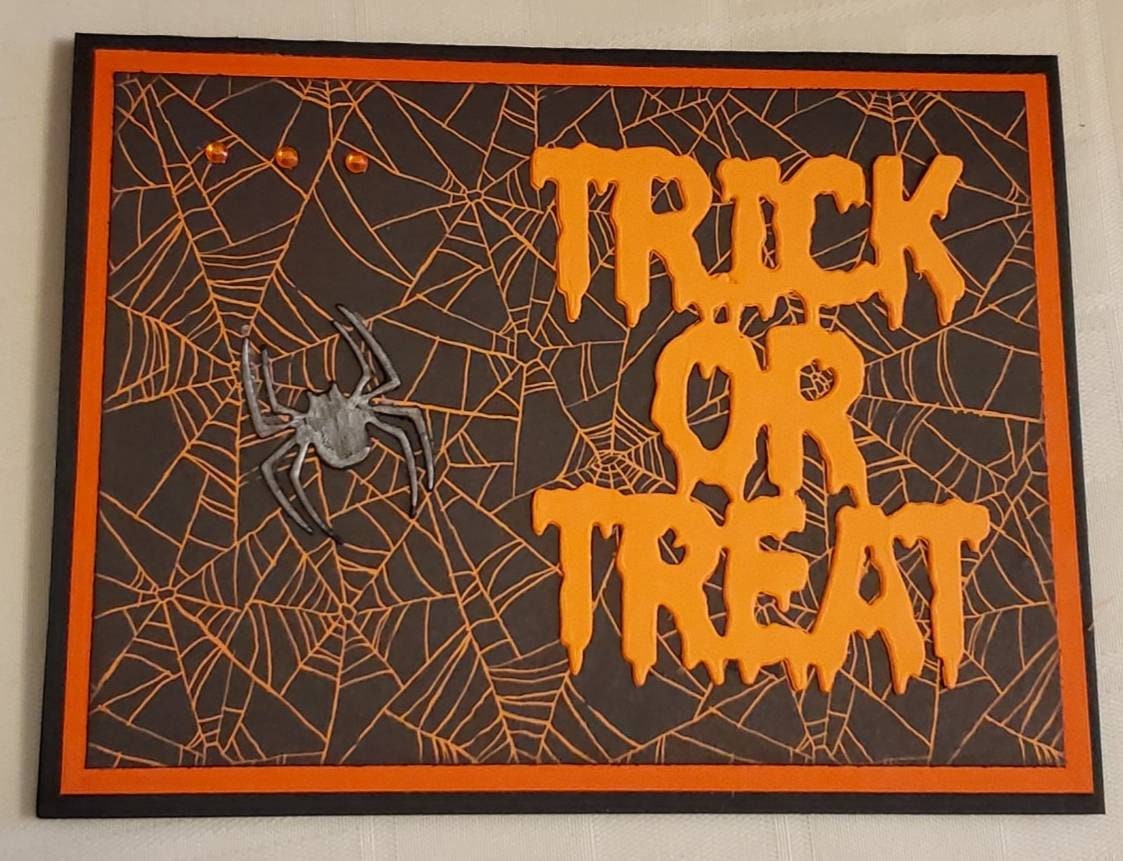 Handmade Spider Halloween Cards - Trick or Treat Note Card Set, Set of ...