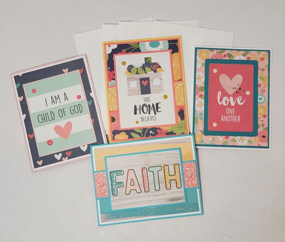 Inspirational Uplifting Faith Cards Set of 4 I am a Child | Etsy