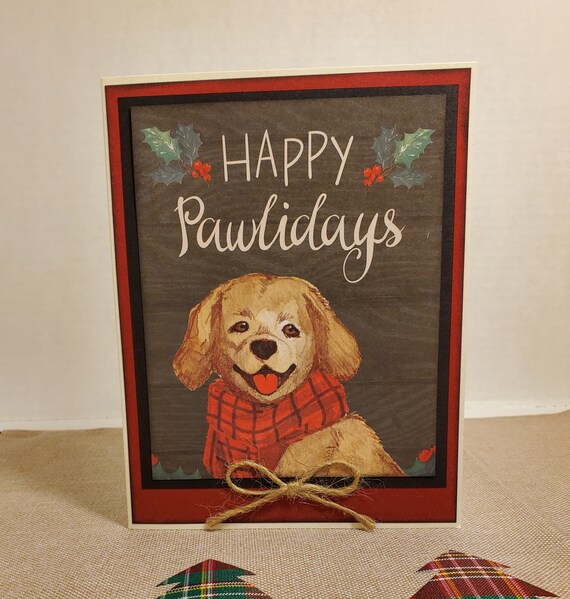 Pet Christmas Card for Dog Lovers Dog Christmas Happy - Etsy