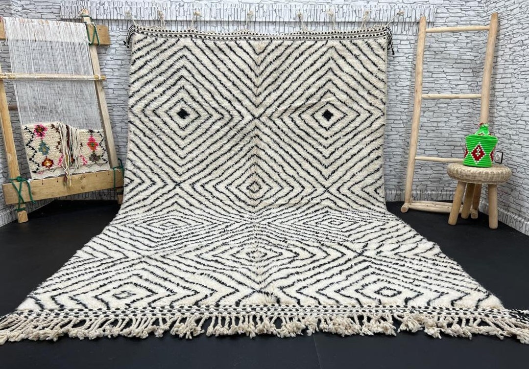 Beni Ourain Rug- Authentic Moroccan Rug- Custom Beni Ourain Rug- Beni ...