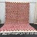 Large Red and White Checkered Rug, Moroccan Berber Checkered Rug ...