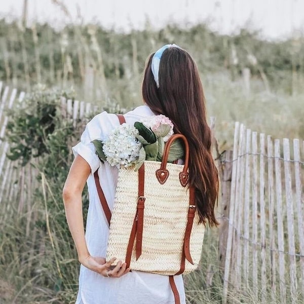 Straw Basket Backpack - Etsy