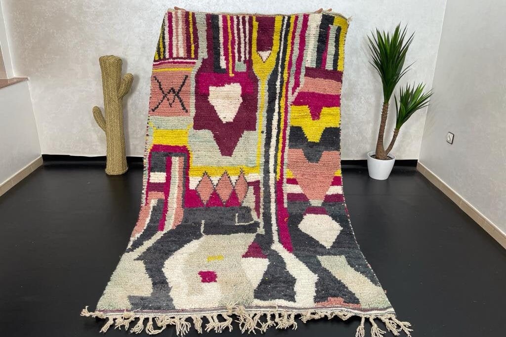 Bohemian rug handmade rug berber carpet vintage moroccan | Etsy