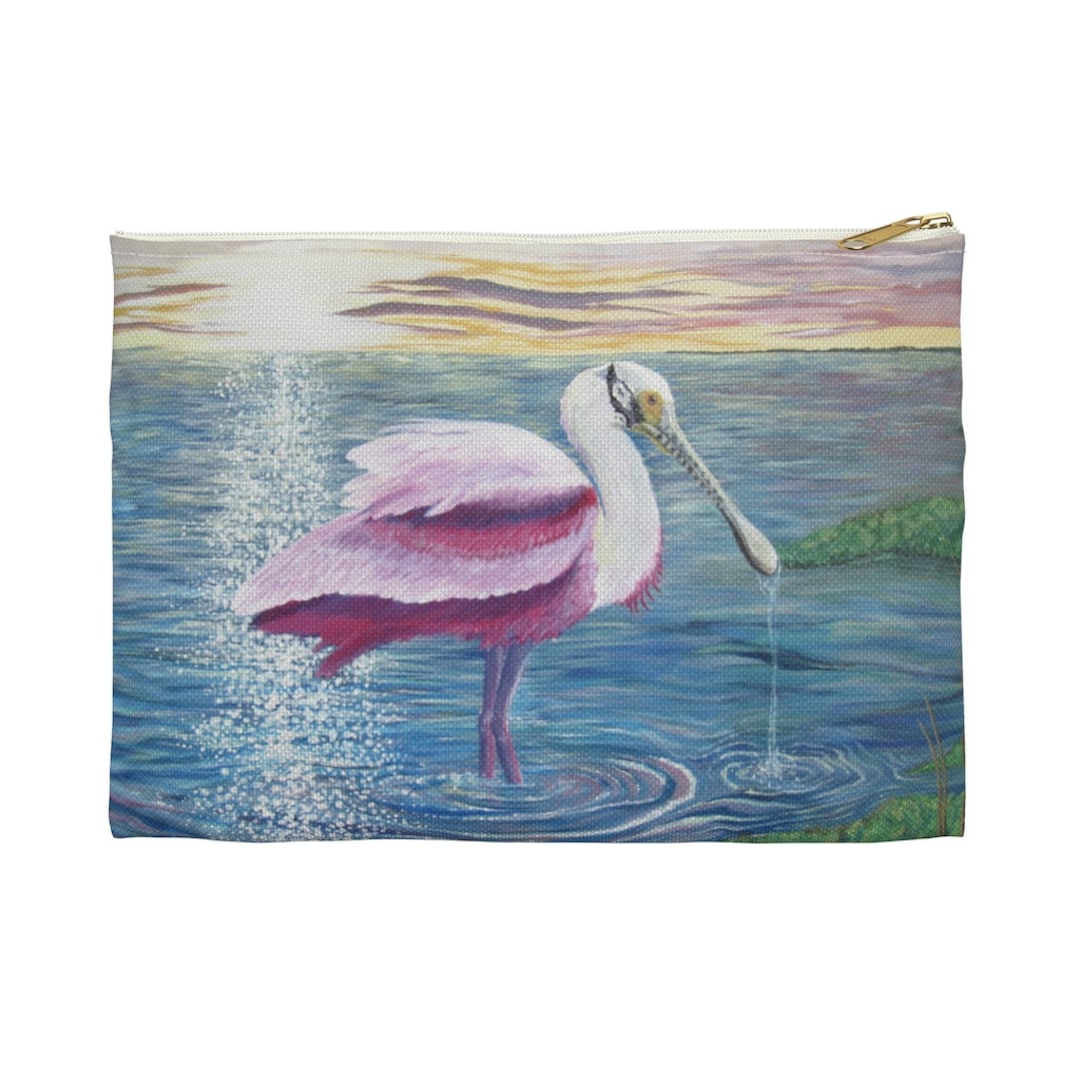 Spoonbill in the Sun Art Accessory Pouch - Etsy
