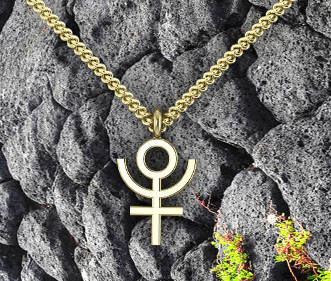 Pluto symbol necklace dainty necklace planet charm necklace | Etsy