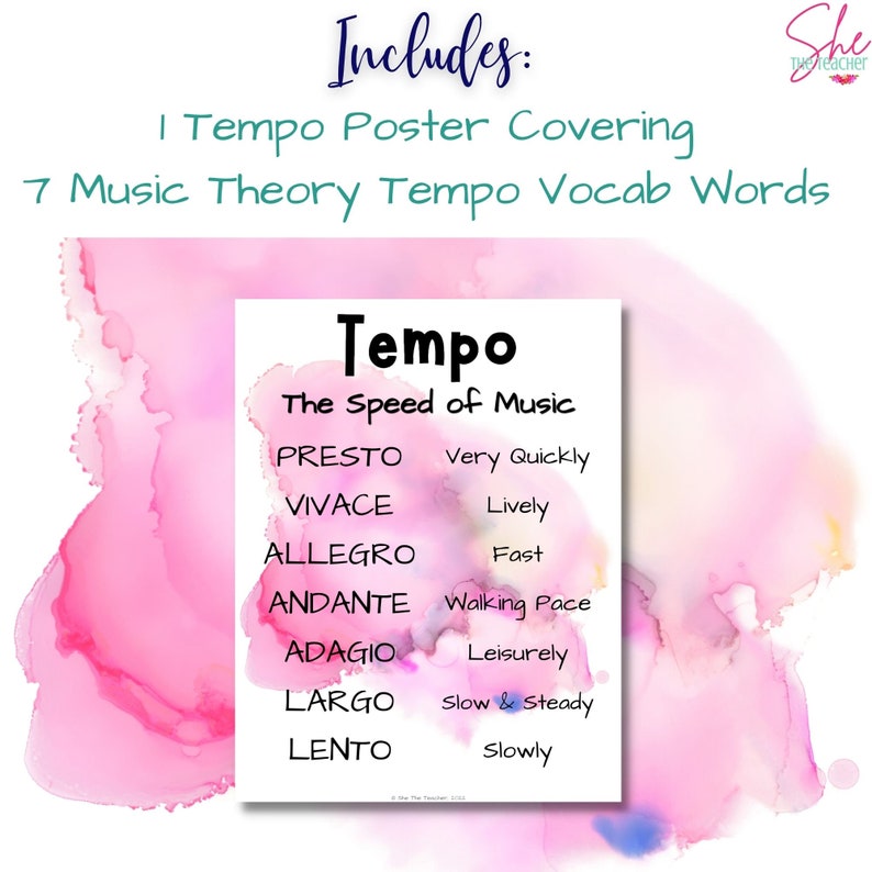 Elements of Music Posters - BUNDLE - Watercolor Theme | Music Classroom ...