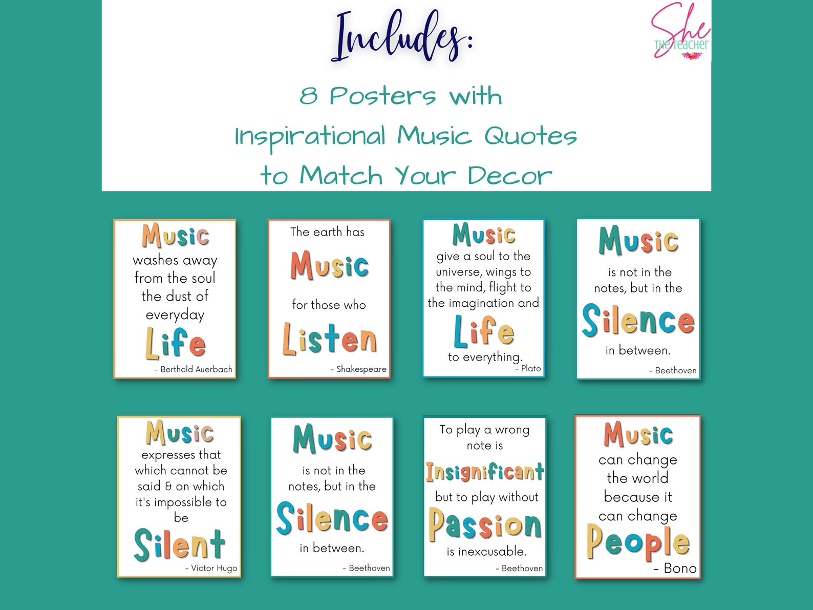 Elements of Music Posters - BUNDLE - Sherbet Theme | Music Classroom ...