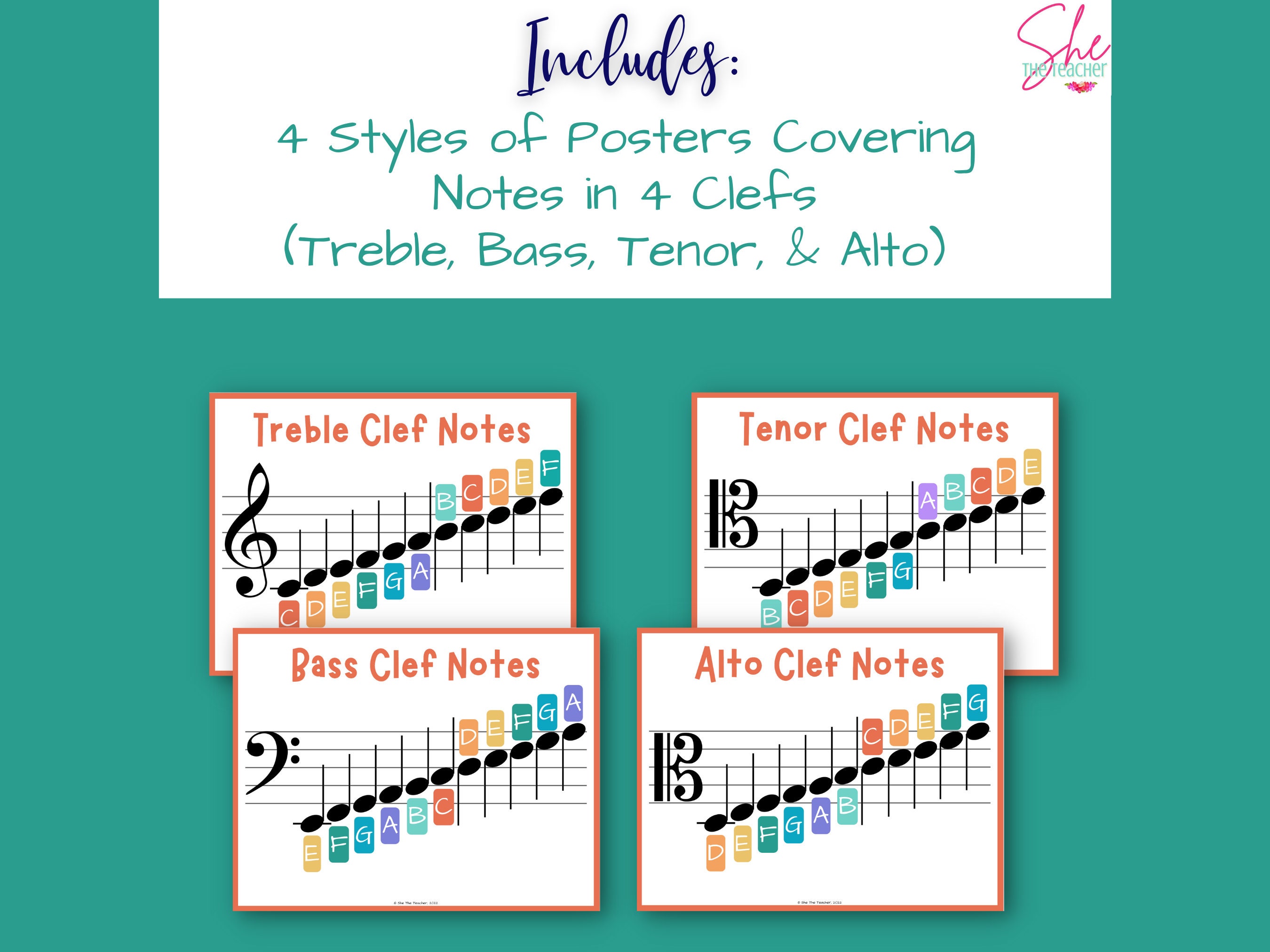 Elements of Music Posters - BUNDLE - Sherbet Theme | Music Classroom ...