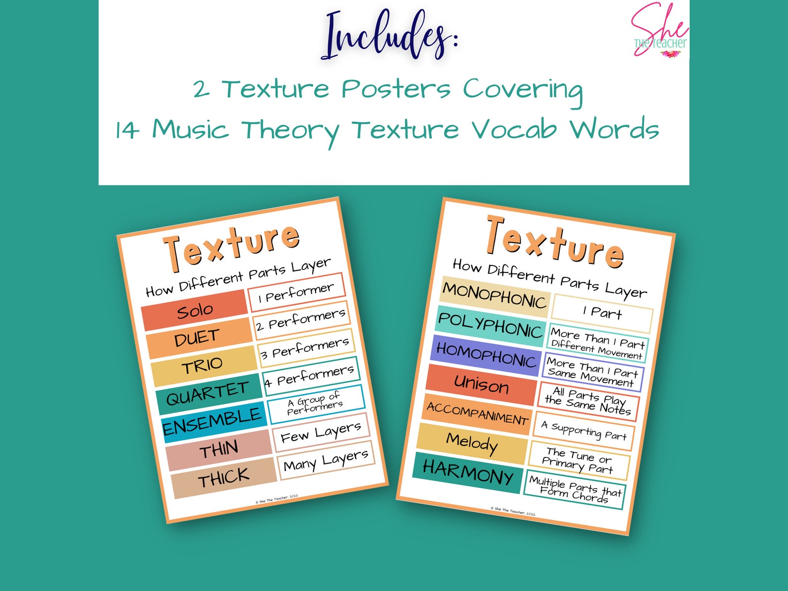 Elements of Music Posters - BUNDLE - Sherbet Theme | Music Classroom ...