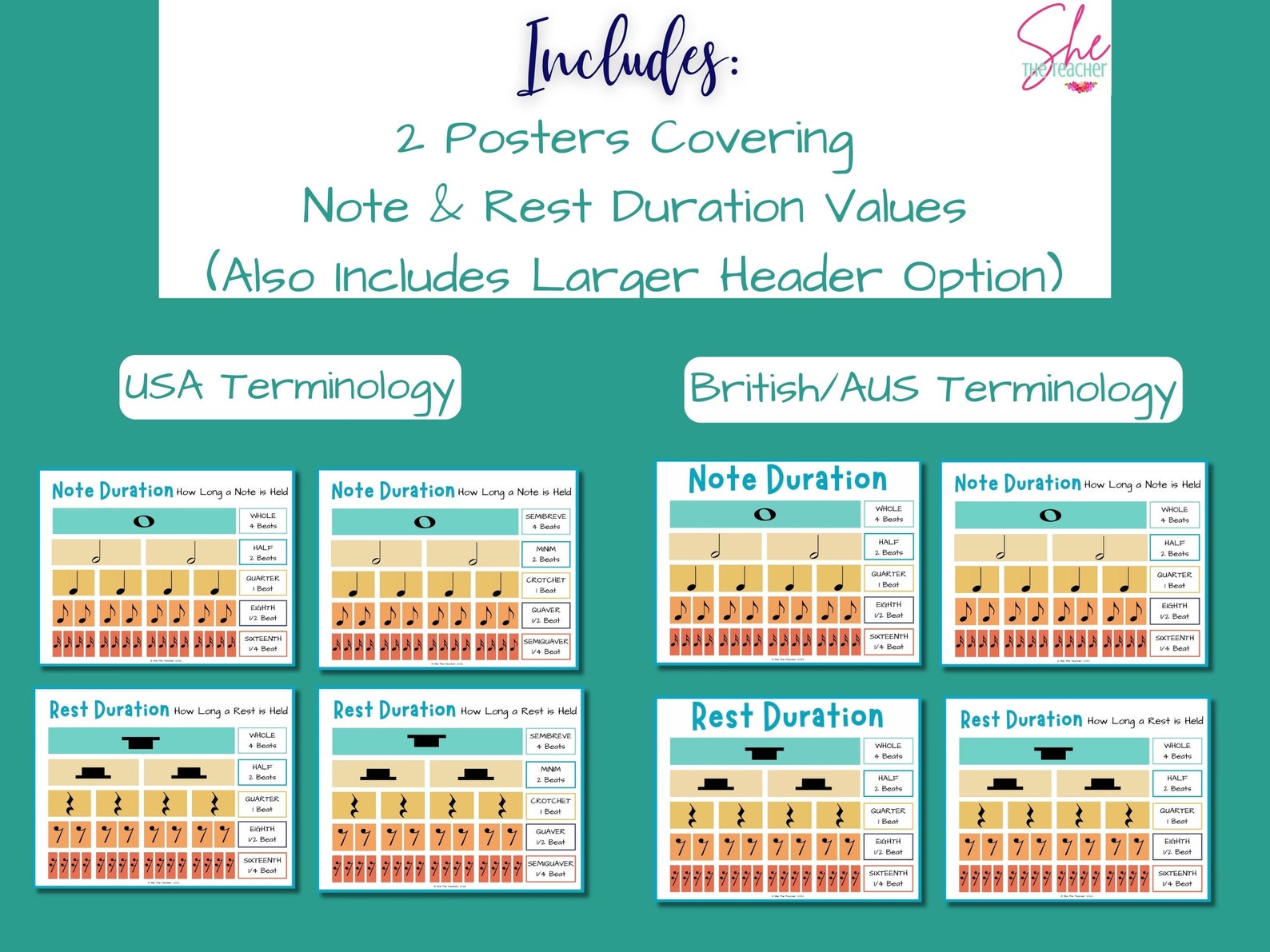 Elements of Music Posters - BUNDLE - Sherbet Theme | Music Classroom ...