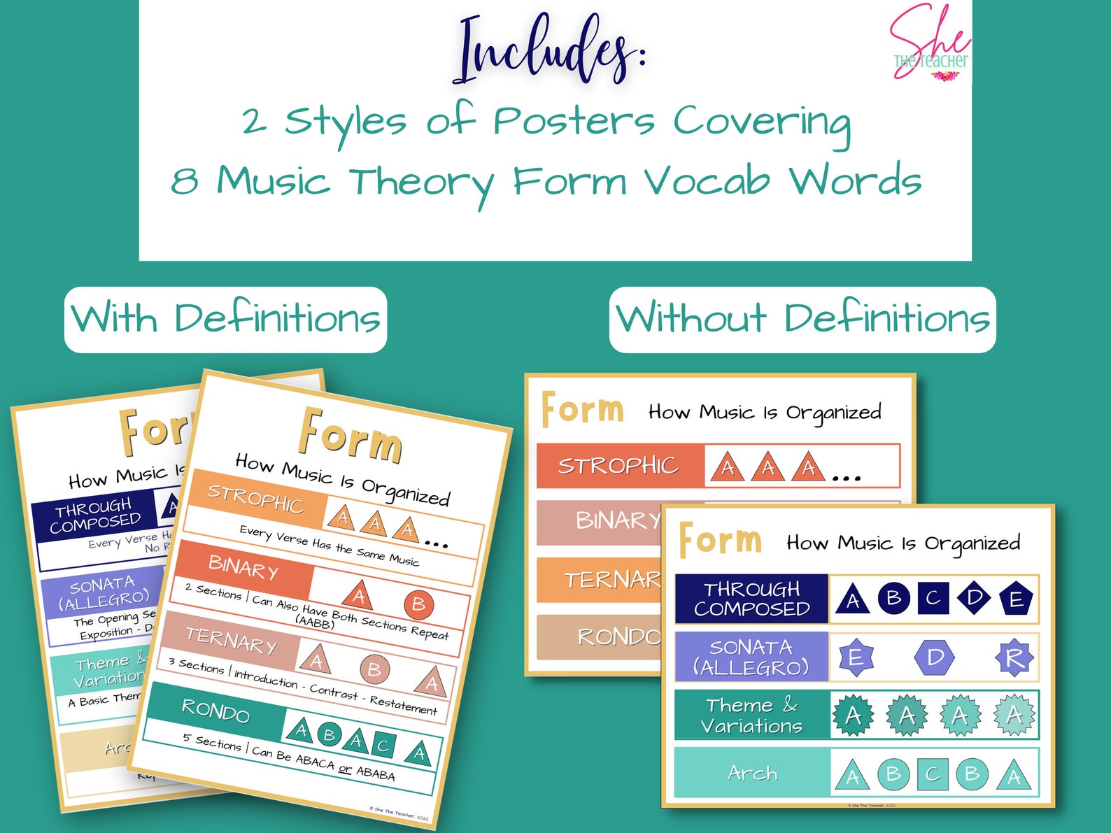 Elements of Music Posters - BUNDLE - Sherbet Theme | Music Classroom ...
