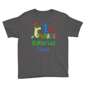 Back to School Shirt, Dinosaur Boy Gift, Happy First Day of School ...