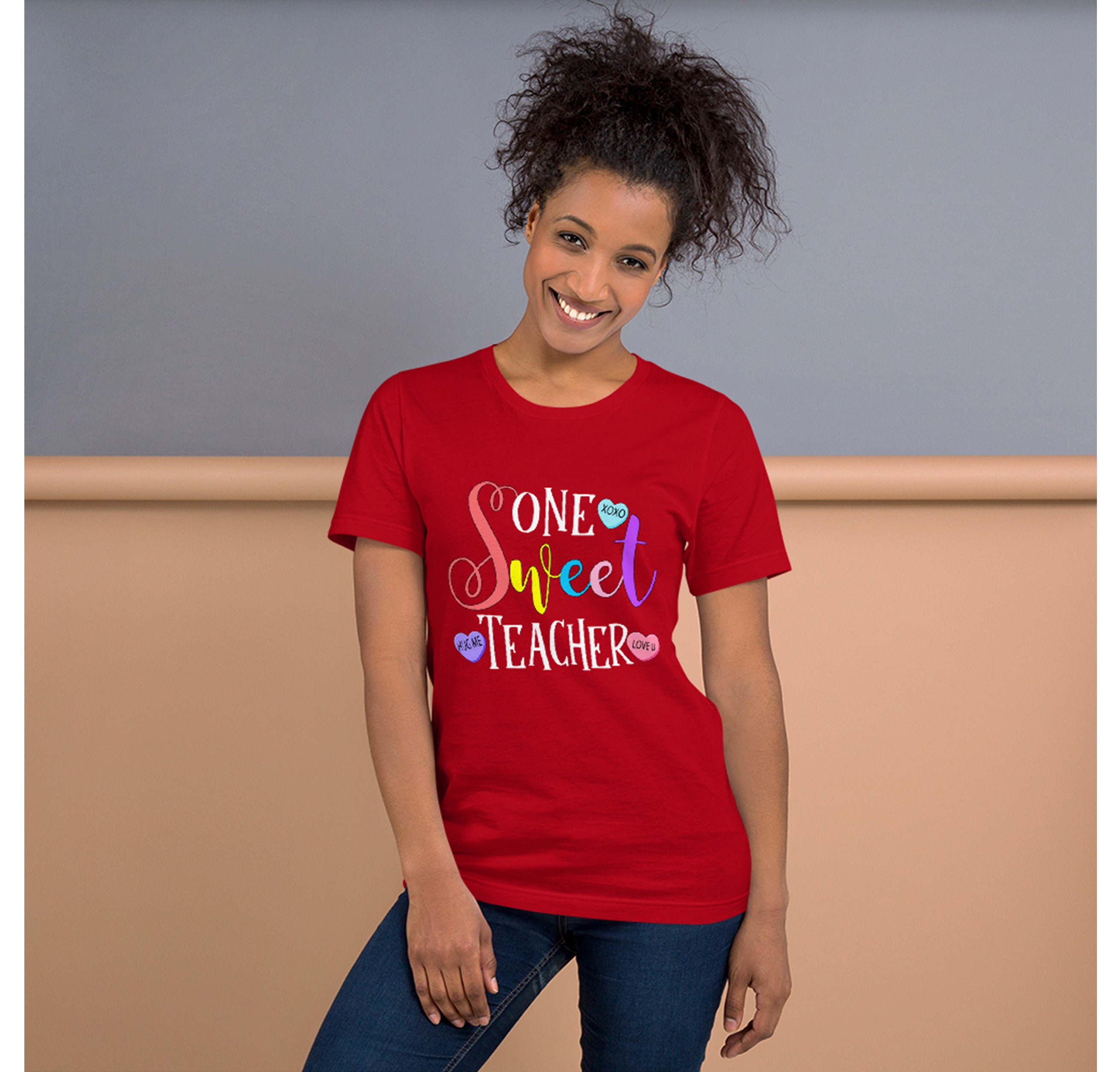 Teacher Valentine One Sweet Teacher Shirt Teacher - Etsy