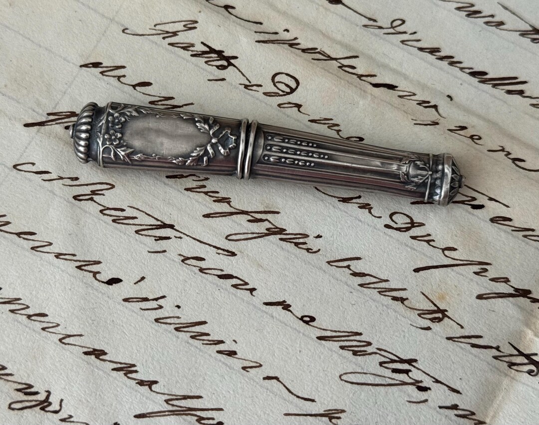 Antique Sterling Silver Needle Case, From France End 1800/beginning ...