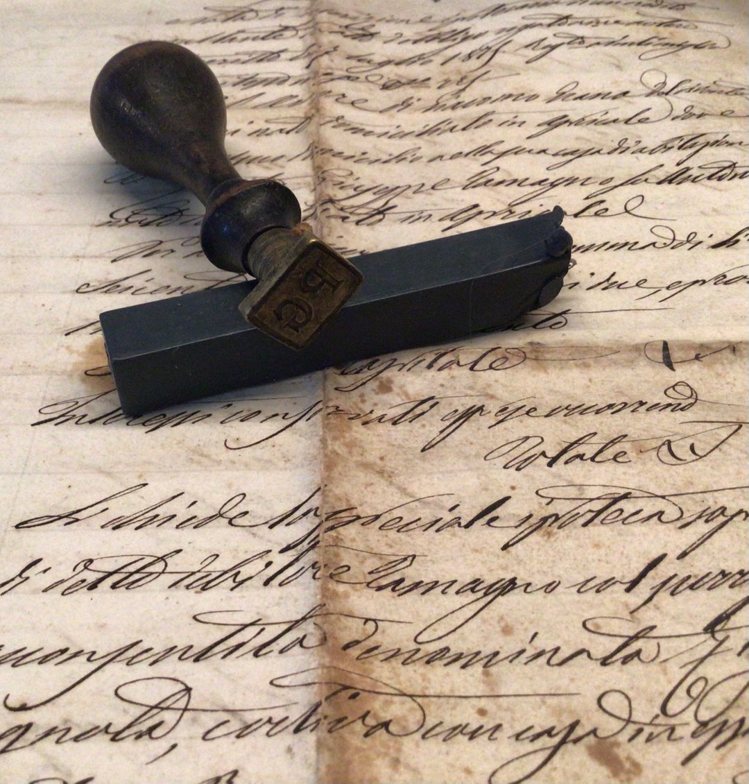 PG Monogrammed, Vintage Wax Seal Stamp, Letter Stamp - Etsy