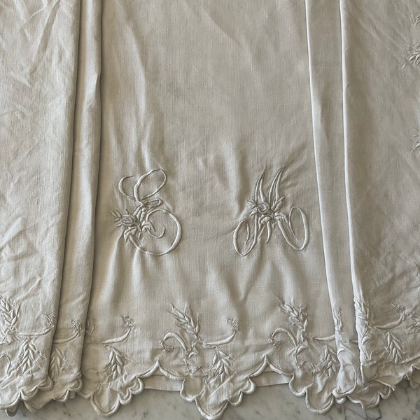 Antique Monogrammed Linens - Etsy