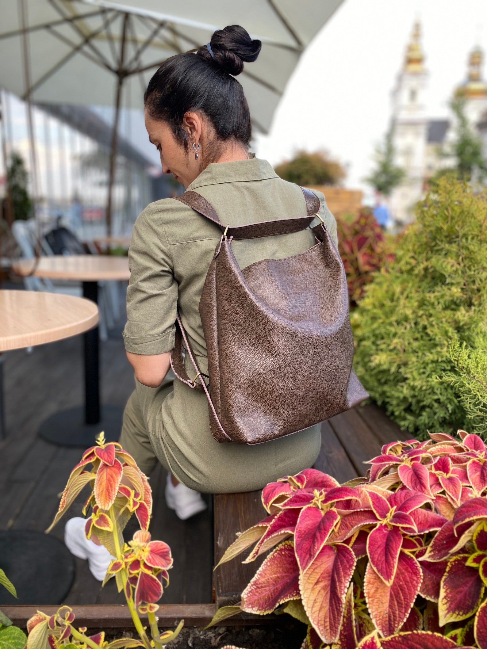 Convertible Leather Backpack Soft Tote Bag Convertible - Etsy