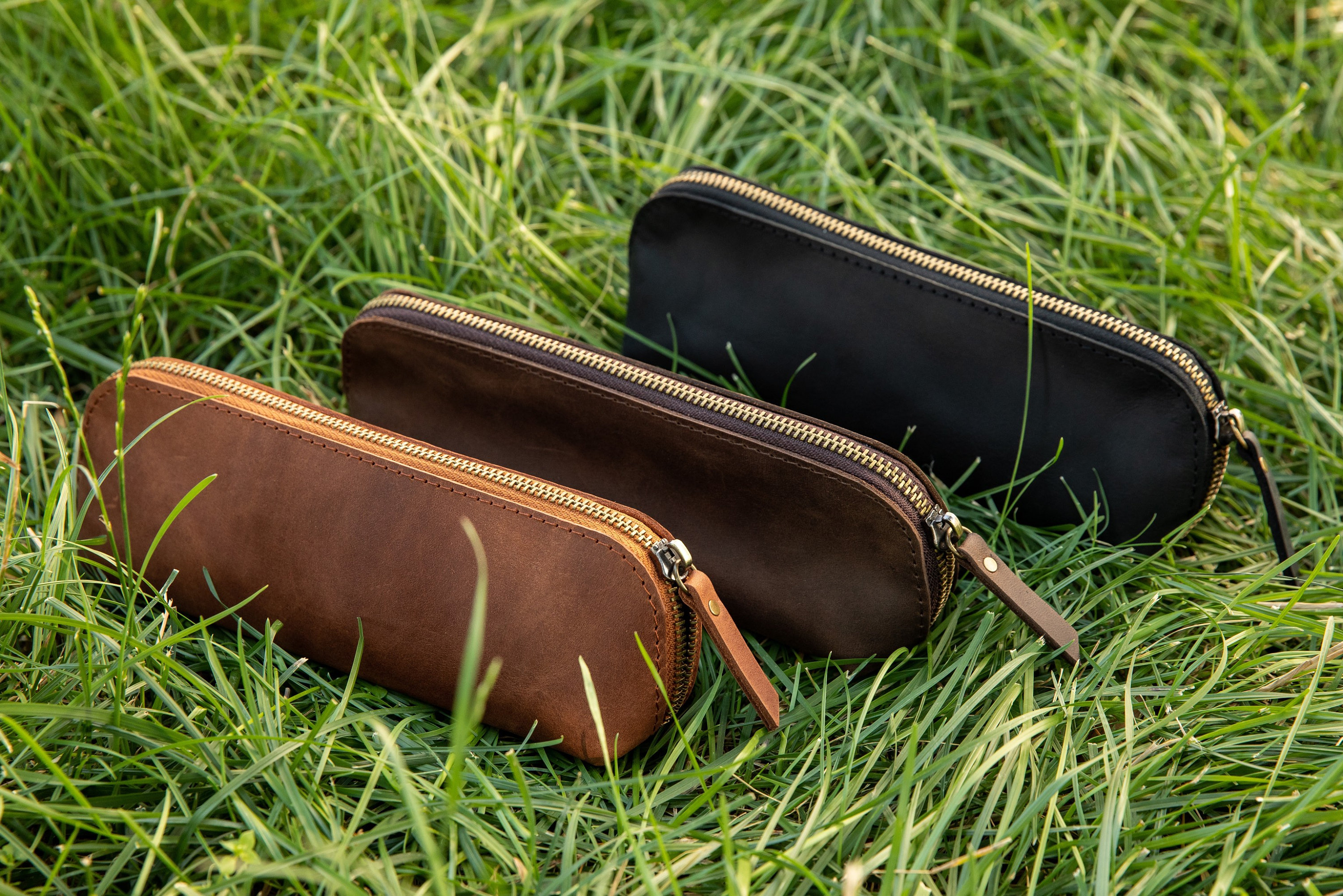 Leather Pencil Case Brown Pencil Case Leather Pen Case Leather | Etsy