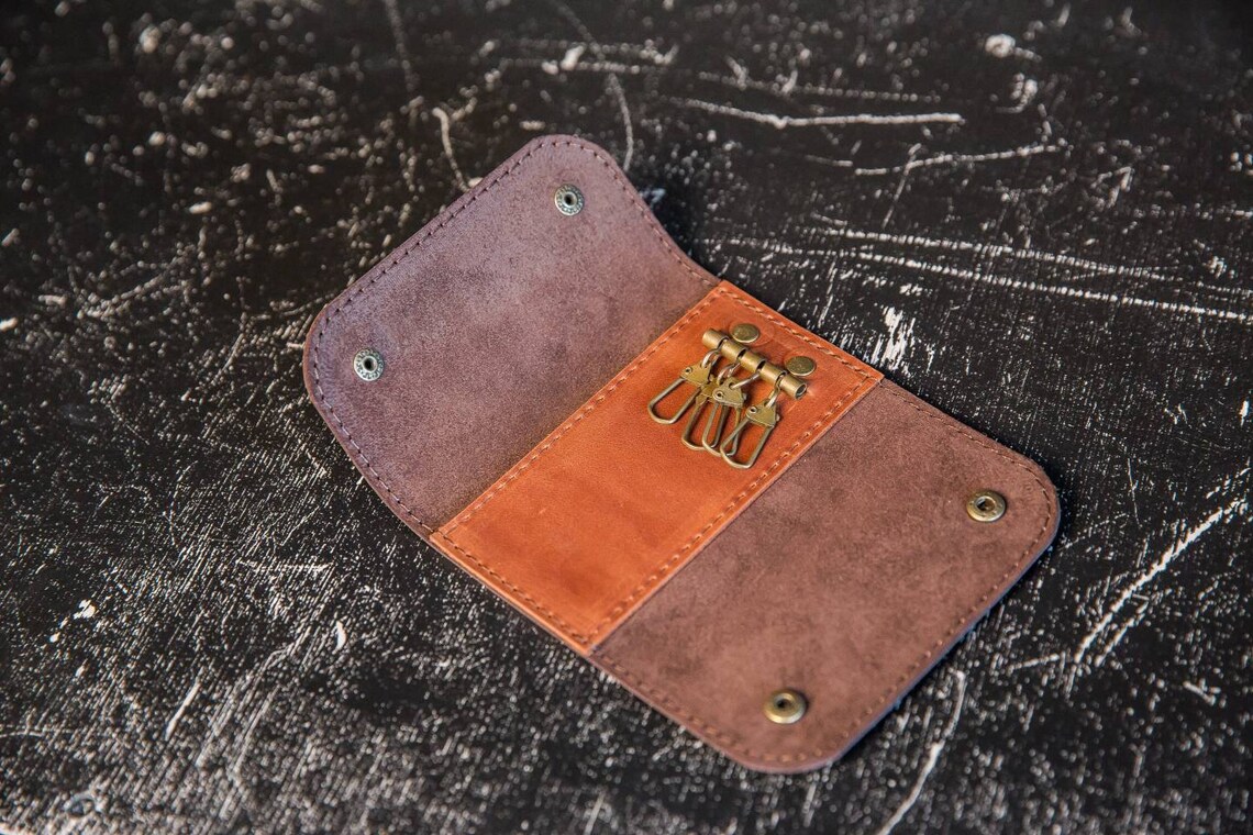 Brown Key Holder Leather Key Holder Key Case Leather Key | Etsy