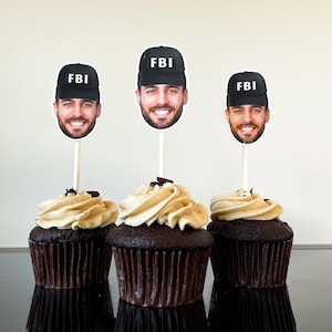FBI Agent Custom Cupcake Topper | Crime Themed Birthday | FBI Birthday ...