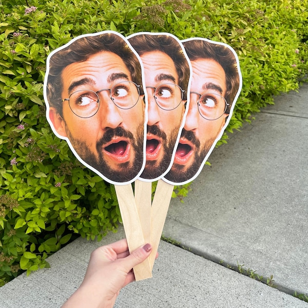 Custom Birthday Face Fans - Etsy