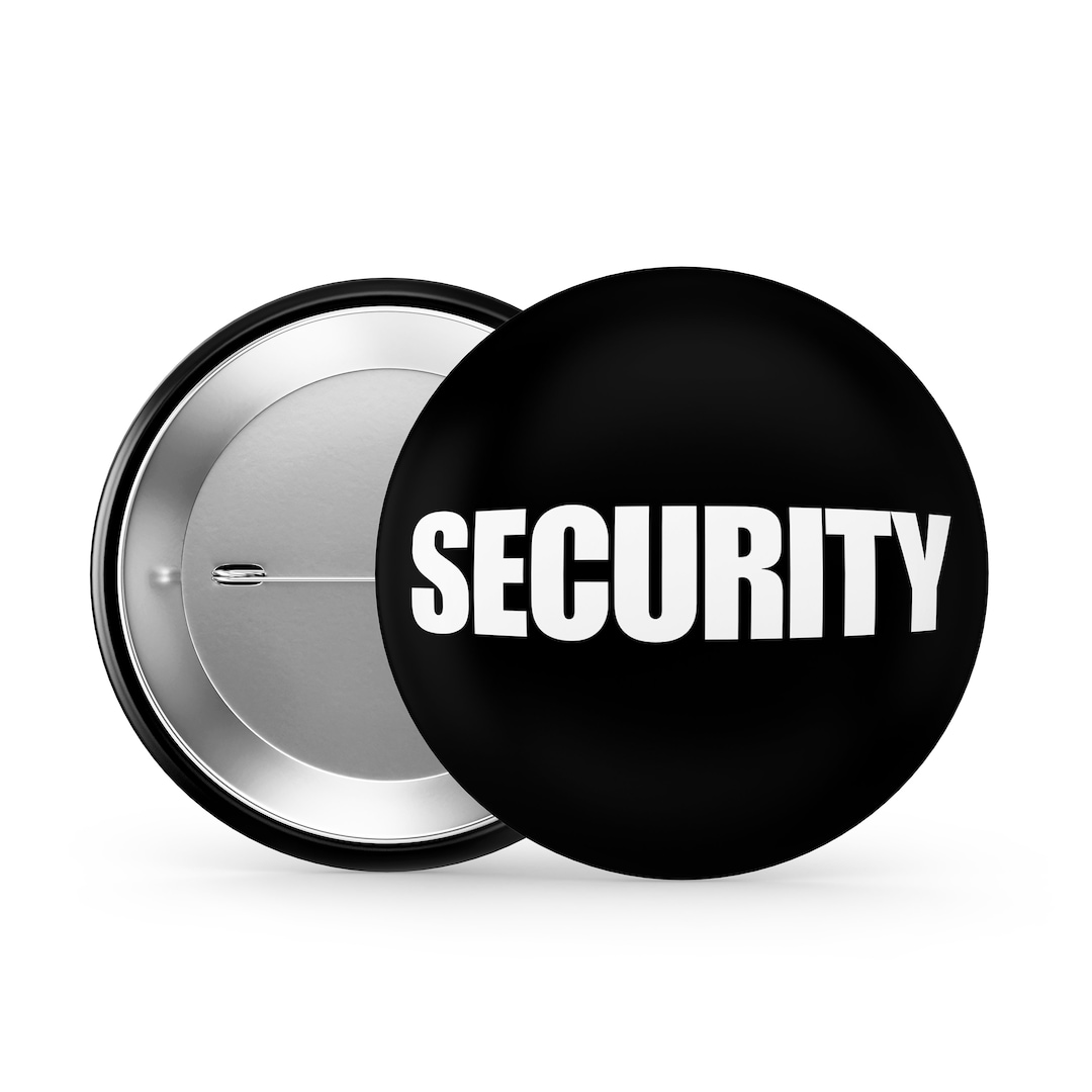 SECURITY Button for Shirt | Staff Security Pin for Security Employees ...