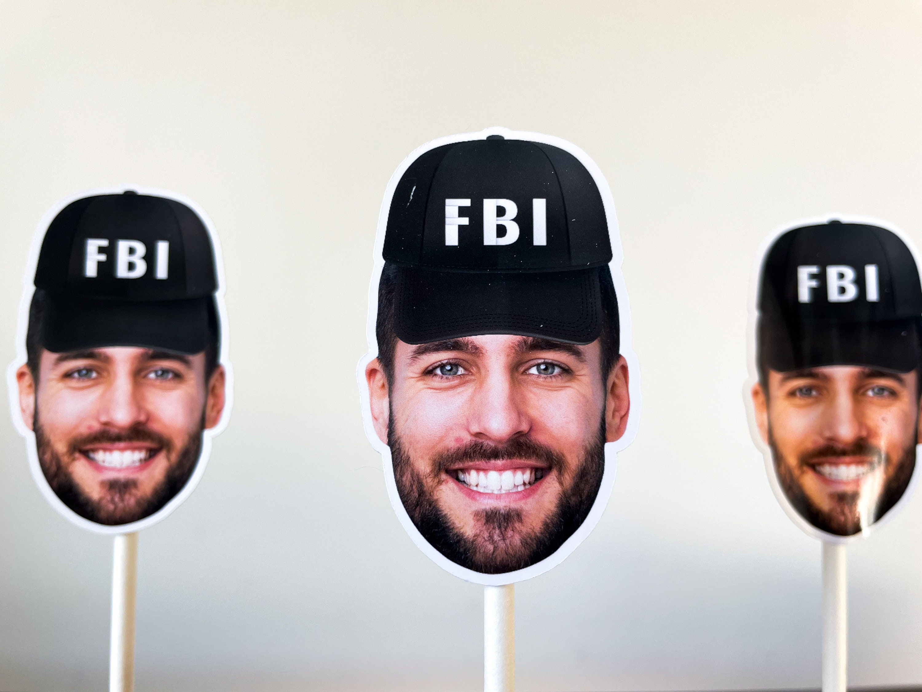 FBI Agent Custom Cupcake Topper Crime Themed Birthday FBI | Etsy