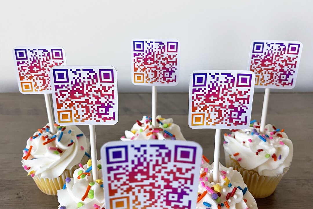 QR Code Cupcake Toppers for Creative Marketing and Promotional Purposes ...