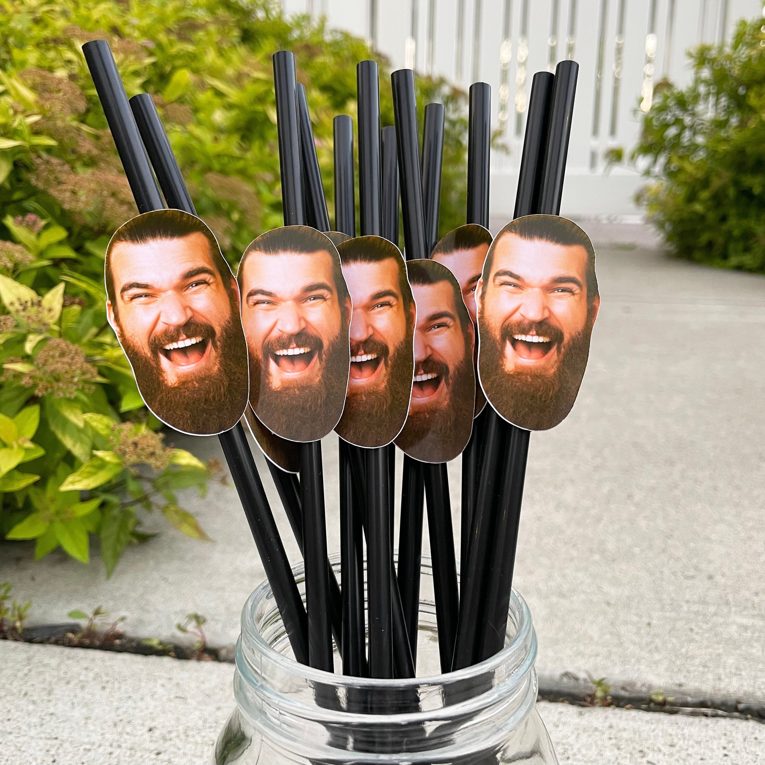 Custom Face Straws for Bachelorette or Bachelor Parties | Personalized ...