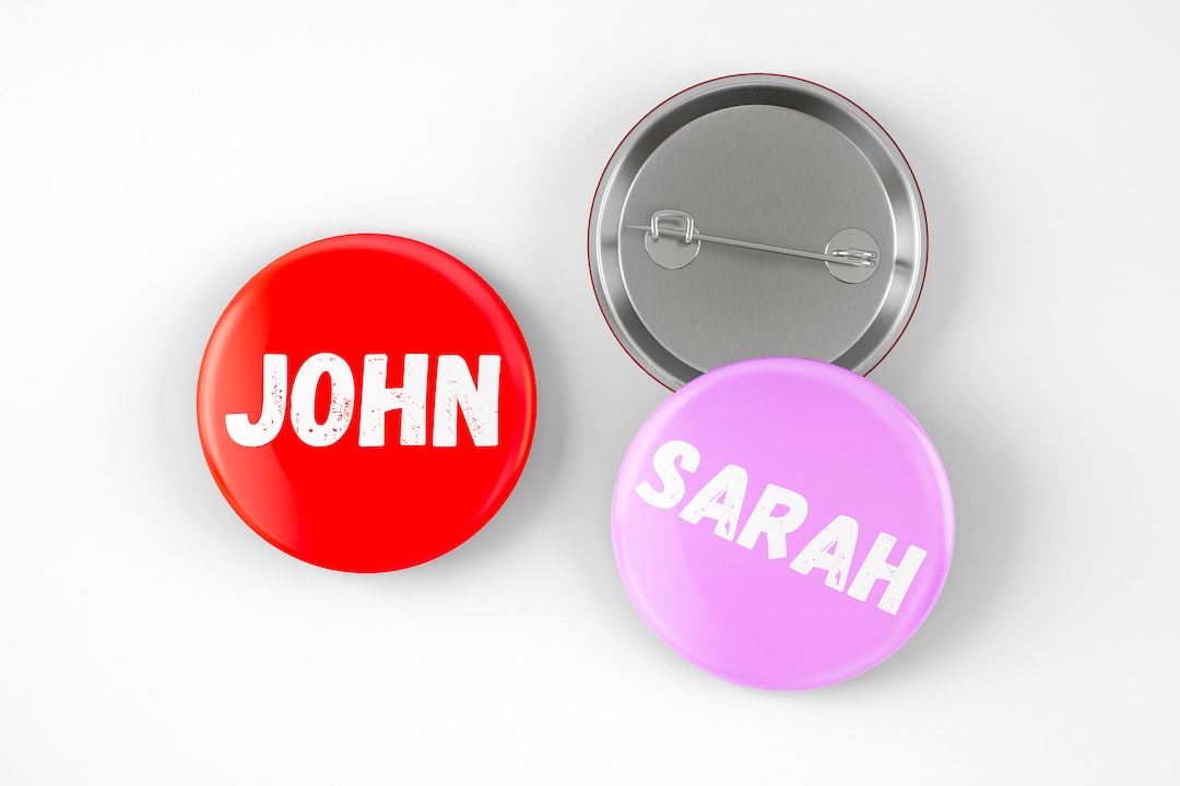 Name Tag Button, Personalized Name Tag - Etsy