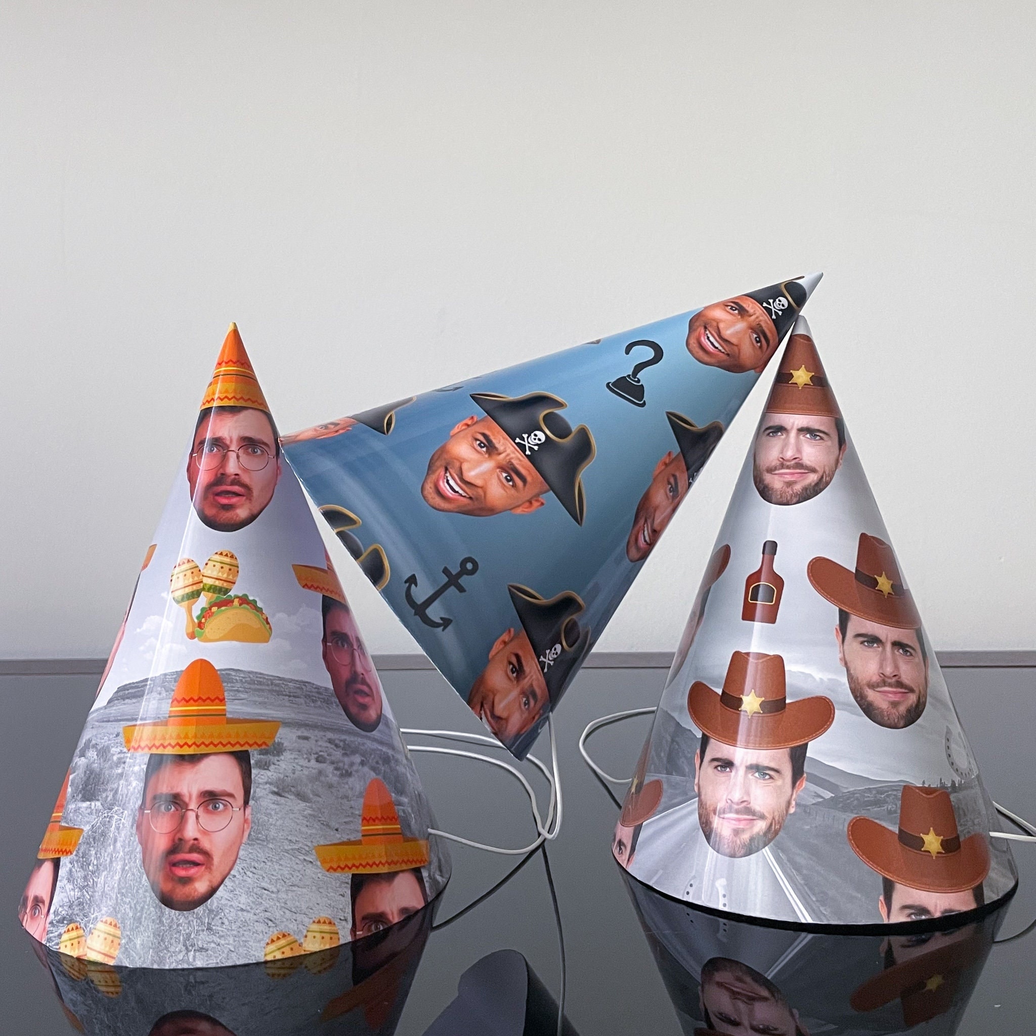 Themed Birthday Party Hats | Fiesta, Pirate, and Western Theme Party ...