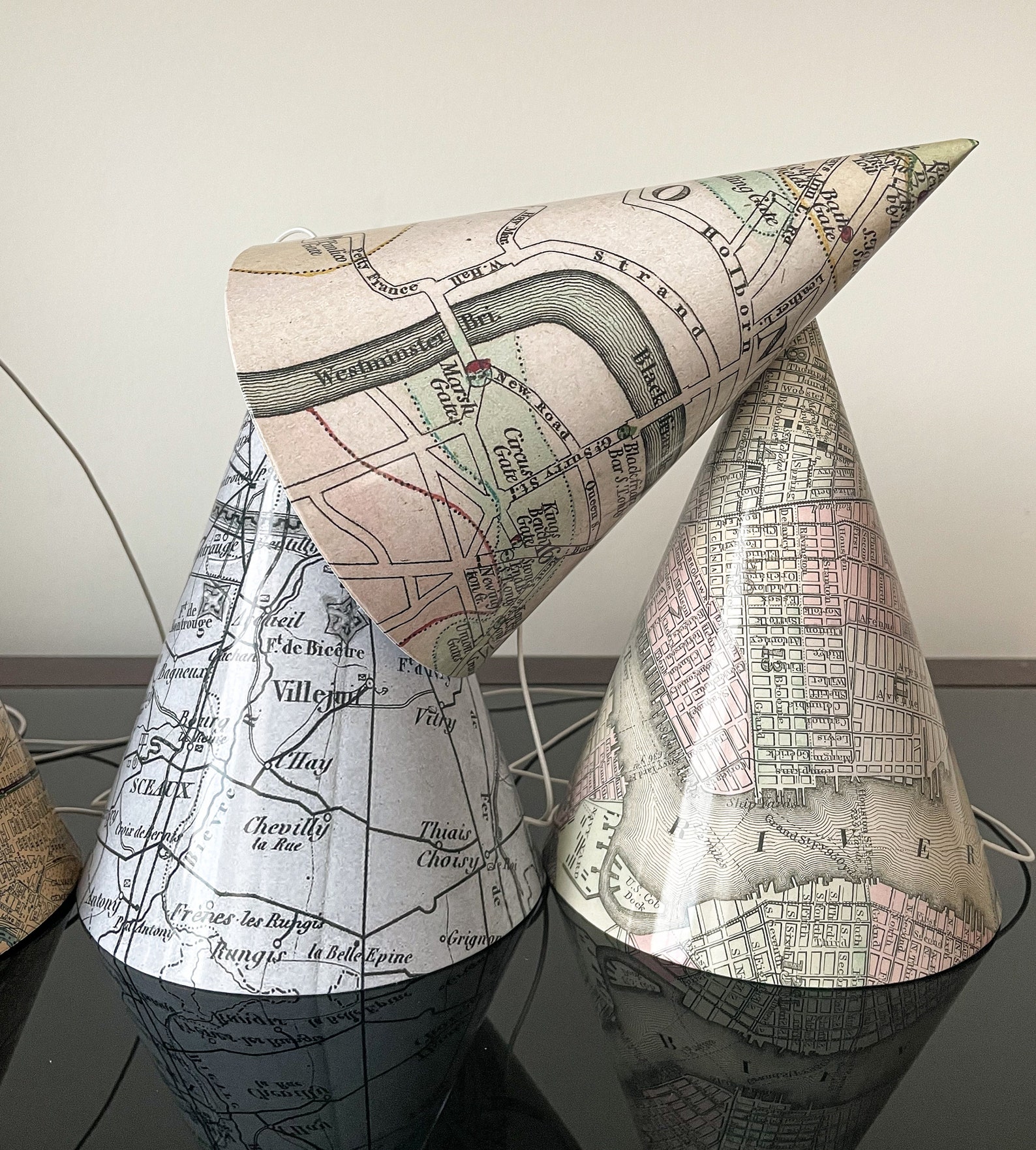 Old Historic Map Theme Party Hats Travel Themed Party Favors - Etsy