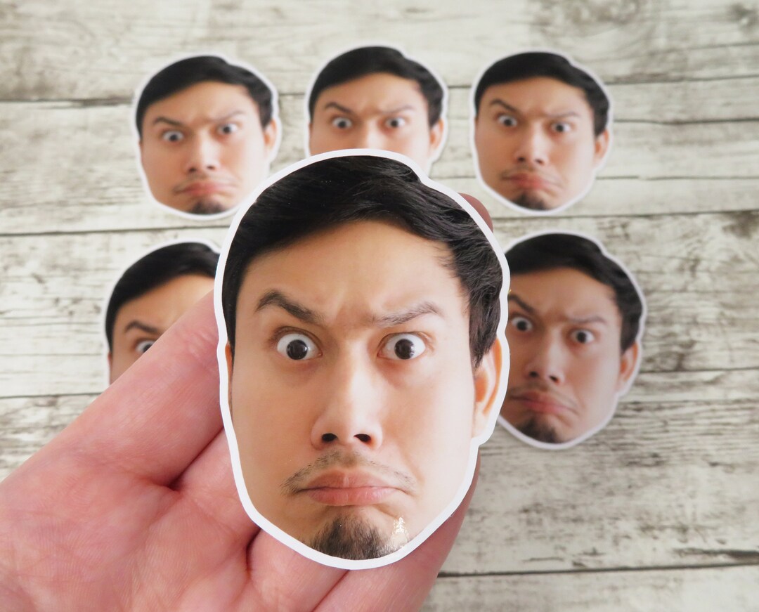 BULK Custom FACE Sticker | Upload Any Image of Your Friends Face ...