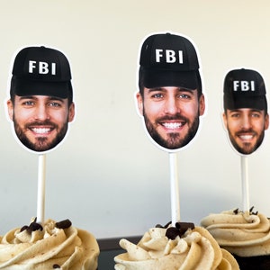 FBI Agent Custom Cupcake Topper | Crime Themed Birthday | FBI Birthday ...