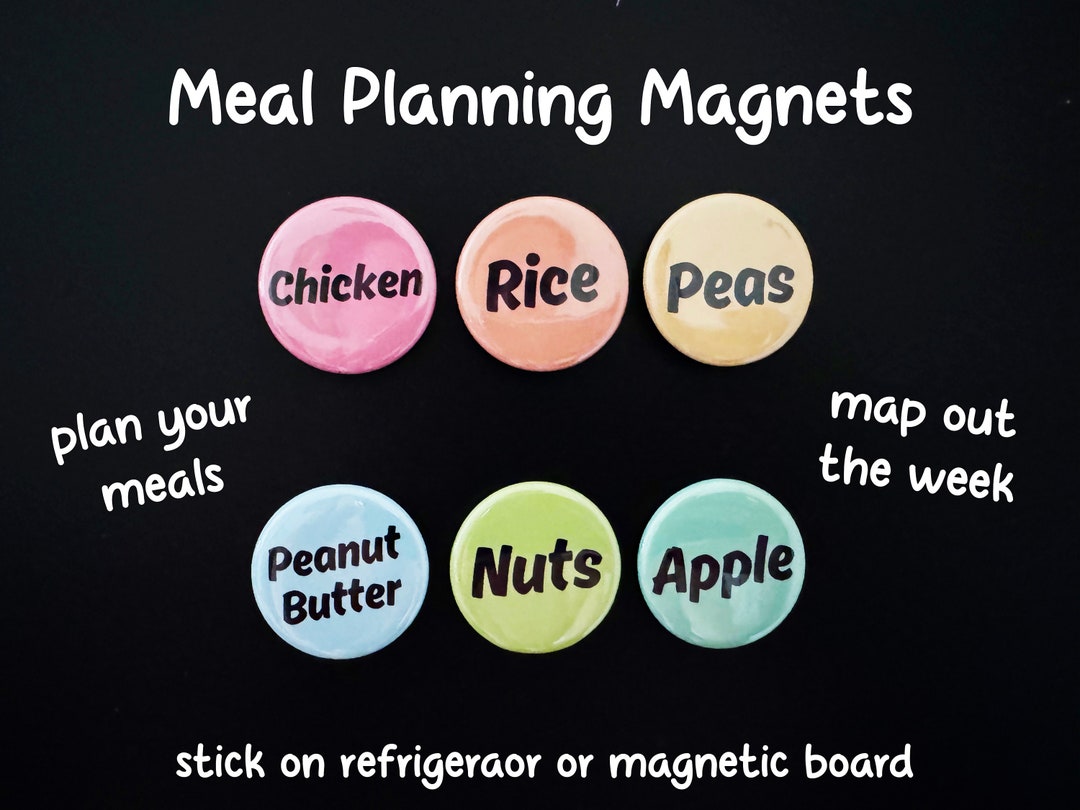 Colorful Meal Planning & Tracking Magnets, Set of 48 Whole Foods to ...