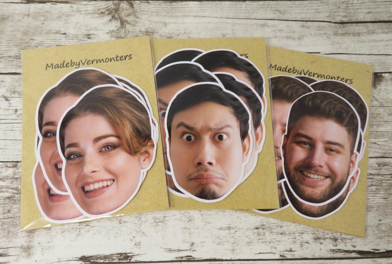 BULK Custom FACE Sticker Upload Any Image of Your Friends - Etsy