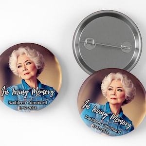 In Loving Memory Celebration of Life Pins, 2.25 Inch - Etsy