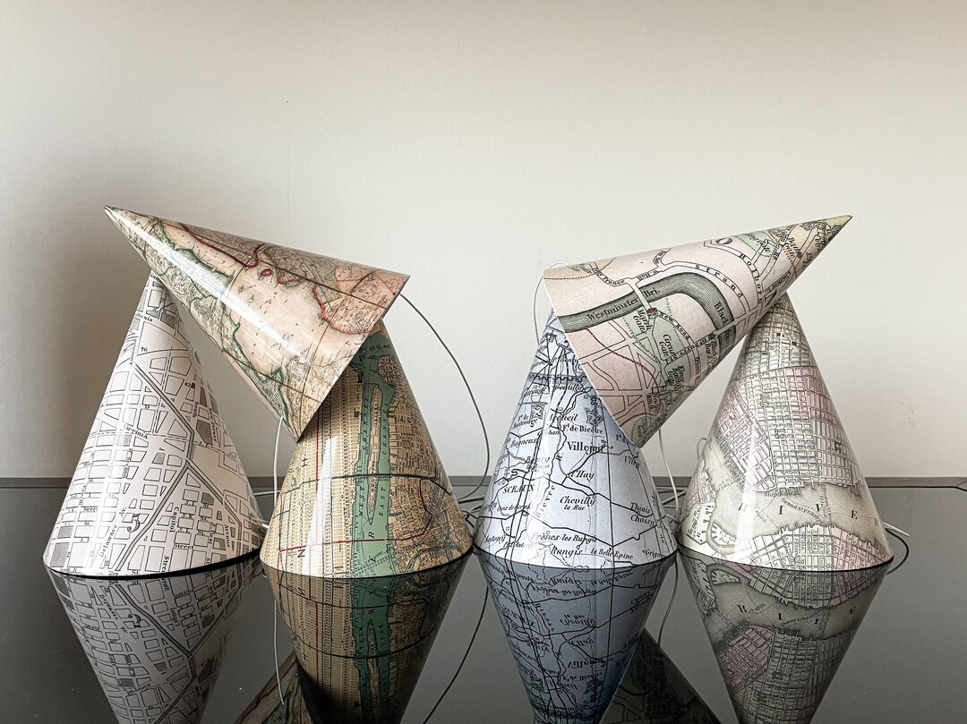 Old Historic Map Theme Party Hats | Travel Themed Party Favors ...