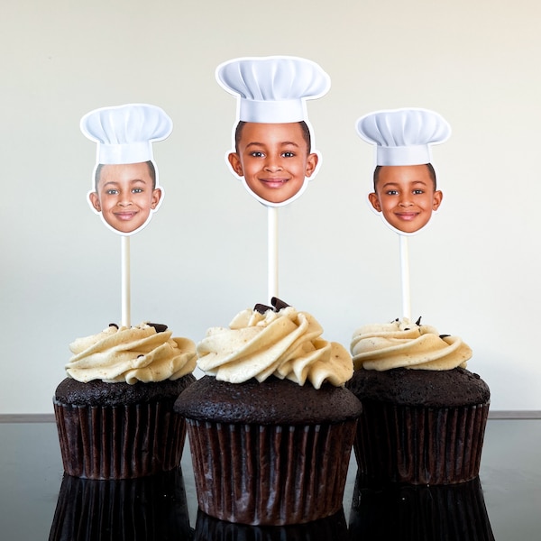 Chef Cupcake Toppers - Etsy