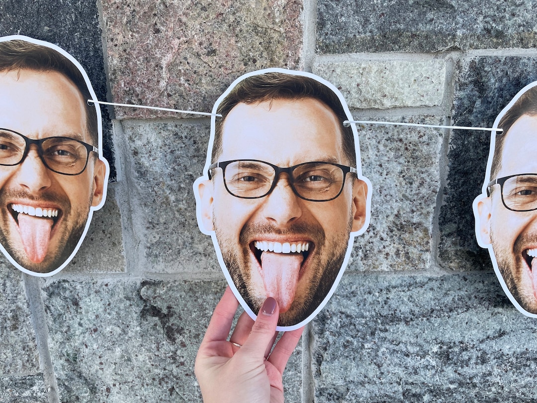 Custom Face Party Banner: Personalized Photo Decorations - Etsy